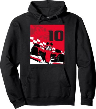 Disney Racing 10th Birthday 10 Years Old Mickey Mouse Racer Pullover Hoodie