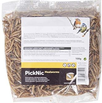 Flamingo Wildvogelfutter - Premium-Qualit&auml;t - Getrocknete Mehlw&uuml;rmer 100g