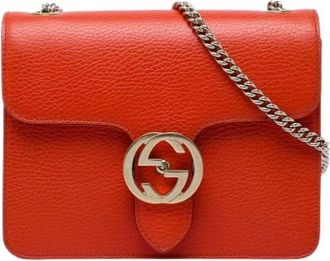 Gucci Sac bandouli&egrave;re vintage doccasion - Femme - Pre-owned - Orange - Taille: ONE Size