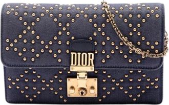 Dior Pre-owned Addict Wallet on Chain - Femme - Pre-owned - Bleu - Taille: ONE Size