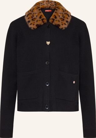 Frieda & Freddies Frieda & Freddies Strickjacke Mit Abnehmbarem Kunstfell-Kragen schwarz