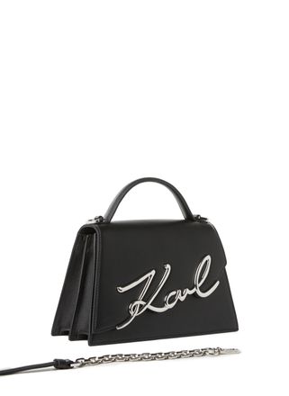 Karl Lagerfeld Lederhandtasche - Schwarz