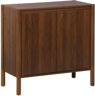 Sweeek Buffet décor bois 2 portes noyer - 80 x 42 x 78.5 cm - Harmony