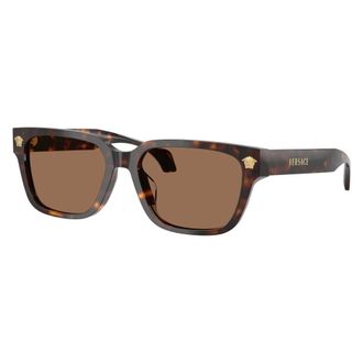 Versace unisex, Accessoires, Brun, Taille: 56 MM Lunettes de soleil rectangulaires