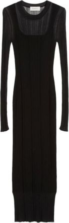 Sportmax Femme, Robes, Noir, Taille: 38 FR Robe en viscose stretch &agrave; manches courtes