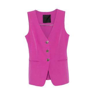 Liu Jo Femme, Vestes, Rose, Taille: 42 FR Gilet Coupe Standard