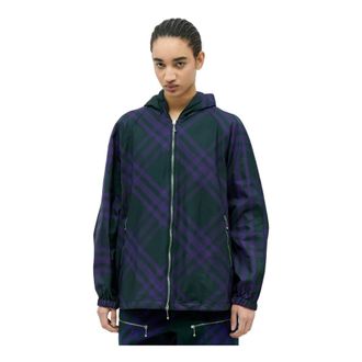 Burberry Nylon-Twill Windbreaker Jacke - - Jackets - Damen - Lila - 2XS