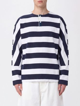 Jacquemus Gestreiftes Langarm-Henley-T-Shirt aus Baumwolle mit Zwei-Knopf-Leiste