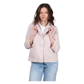 Circolo 1901 Femme, Vestes, Rose, Taille: 42 FR Fleece Button Caban
