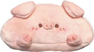 Generic Schwein Plüsch Bleistiftbeutel Briefpapiertasche Süße Studentenstifte Tasche Pink Plüsch Aufbewahrung Kosmetische Box Schulmaterial