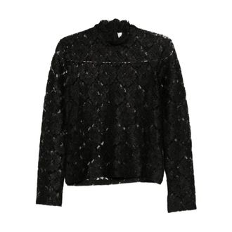 R&oacute;he Schwarzes High-Neck-Shirt mit Rei&szlig;verschluss - - Blouses & Shirts - Damen - Schwarzk - XS