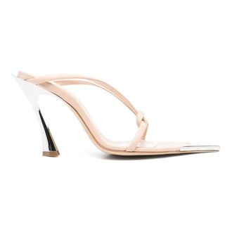 MUGLER Femme, Chaussures, Beige, Taille: 38 1/2 EU Mules Nude Élégantes pour Femmes