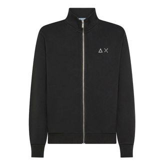 Sun 68 Homme, Sweatshirts et sweats &agrave; capuche, Noir, Taille: S Pull Zipp&eacute; en Coton