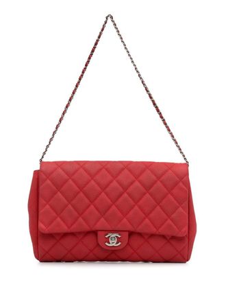 Chanel sac port&eacute; &eacute;paule Caviar Clutch (2012-2013) - Rouge