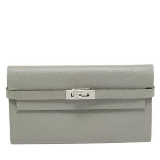 Herm&egrave;s Pre-owned Leder Portemonnaies - - Pre-owned - Damen - Grau - ONE SIZE