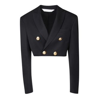 Palm Angels Crop Blazer - - Jackets - Damen - Schwarzk - S