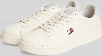 Tommy Jeans Sneaker aus echtem Leder mit Logo-Print