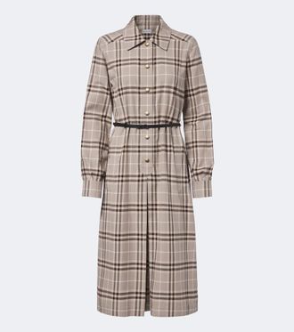 Burberry Hemdblusenkleid Burberry Check aus Baumwolle