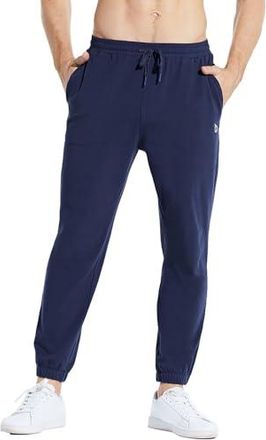 Baleaf Pantalon de survêtement en coton pour homme, 68,6 cm, pour le sport, la course à pied, la randonnée, le jogging, pyjama léger à poches, longueur 7/8, 