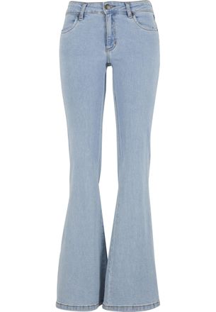 Urban Classics Damen Hose Ladies Organic Low Waist Flared Denim Lighter Washed 27