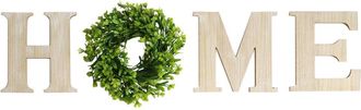 BESPORTBLE Holz Home Buchstaben Wand Dekobuchstaben Gr&uuml;n Kranz Holzbuchstaben Deko Schriftzug Weihnachten Wanddekoration Tischdeko Weihnachtsdeko Wohnzimmer Deko