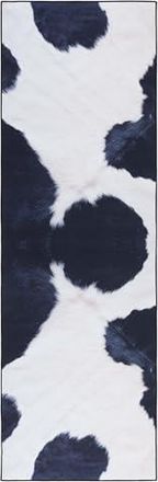 Safavieh Geometrisch Teppich f&uuml;r Rug Wohnzimmer, Esszimmer, Schlafzimmer - Maschinenwaschbar und rutschfest - Faux Hide Collection, Kurzer Flor, in Elfenbein u