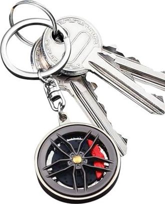 Generic Porte-cl&eacute;s Hub, porte-cl&eacute;s Hub | Porte-cl&eacute;s de voiture | Porte-cl&eacute;s de pneu de voiture en alliage de zinc, accessoire de moyeu de voiture, porte-cl&eacute;s 