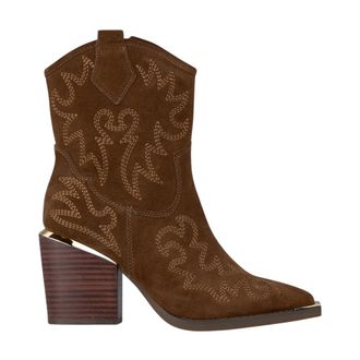 Alma En Pena Bestickte Kn&ouml;chelstiefel - - Shoes - Damen - Braun - 39 EU
