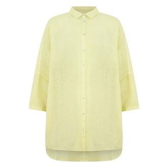 120% Lino Femme, Blouses et Chemises, Jaune, Taille: 40 FR Blouses & Chemises