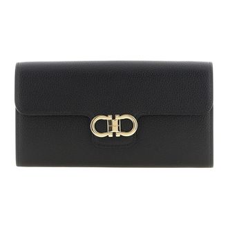 Ferragamo Gancini Wallet On Chain - - Bags - Damen - Schwarzk - ONE SIZE