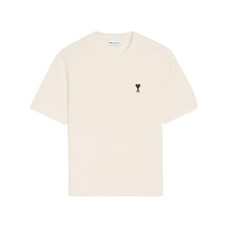 Ami Femme, Tops, Beige, Taille: 40 FR Signature Print Teeshirt