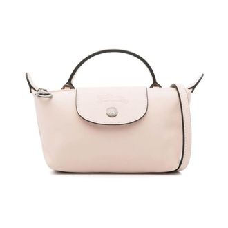 Longchamp Femme, Sacs, Rose, Taille: ONE Size Sac &agrave; rabat en cuir de veau rose