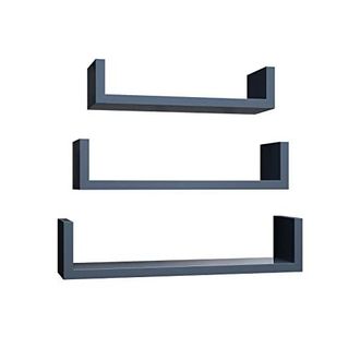 Songmics Wandregal, 3er Set, Schweberegal, 30/35/40 cm, Regal zur Wandmontage, jeweils bis 10 kg belastbar, f&uuml;r Wohnzimmer, Arbeitszimmer, Badezimmer, K&uuml;che, h