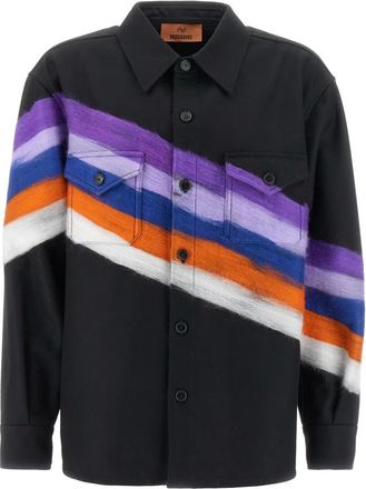 Missoni Homme, Chemises, Multicolore, Taille: M Chemise veste &agrave; rayures effet bross&eacute;