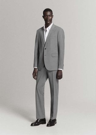 Mango Veste de costume London regular-fit gris - Homme - 46 - MANGO MAN