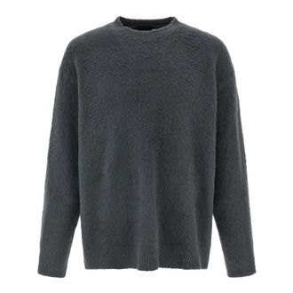 Roberto Collina Shearling Baumwollpullover - - Knitwear - Herren - Grau - XL