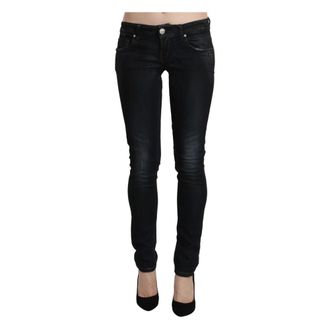 Acht Skinny-Jeans mit niedriger Taille - - Jeans - Damen - Schwarzk - W26