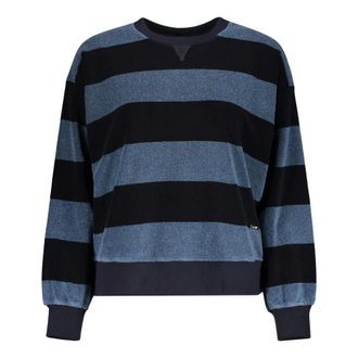Moorer SweaT-shirt Xena &agrave; rayures col rond - Femme - Sweatshirts et sweats &agrave; capuche - Bleu - Taille: 36 FR