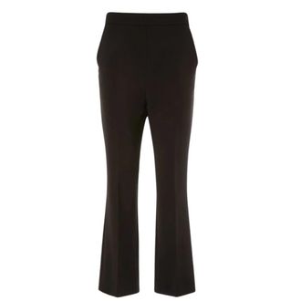 Max Mara Schwarze Schlaghose mit hohem Bund - - Trousers - Damen - Schwarzk - L