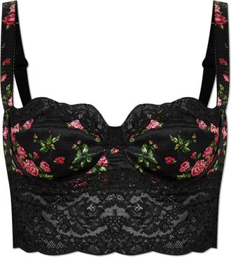 Dolce & Gabbana Femme, Sous-v&ecirc;tements, Noir, Taille: 95B FR Longline Bra