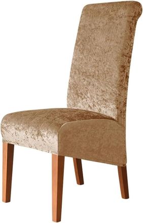 Generic Samt Stretch Hussen F&uuml;r Esszimmerst&uuml;hle, Universelle Stretchbez&uuml;ge F&uuml;r Hohe Parson St&uuml;hle - Set 1,2,4 Oder 6 St&uuml;ck, Abnehmbar & Waschbar(Light Coffee,