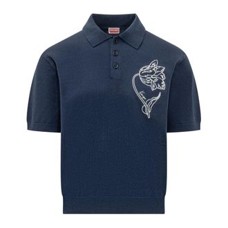 Kenzo Tulip Polo - - Tops - Herren - Blau - XL