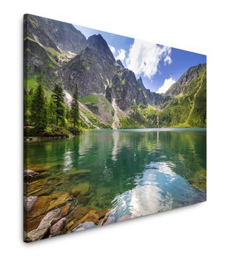 Paul Sinus Art Polen Landschaft 120x 80cm Inspirierende Fotokunst in Museums-Qualit&auml;t f&uuml;r Ihr Zuhause als Wandbild auf Leinwand in