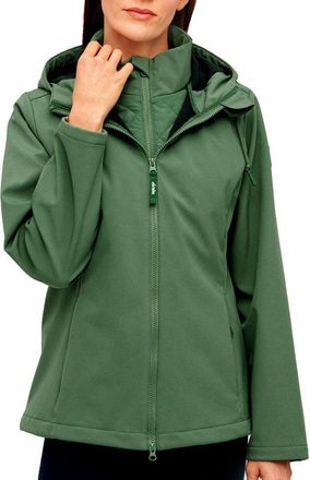 Derbe Softshelljacke Adeby mit gestepptem Einsatz