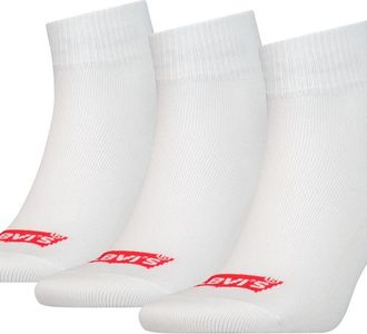 Levi's Chaussettes Mi Hautes En Coton Recycl&eacute; Logo Batwing Lot De 3 - Homme - Blanc / White - 35