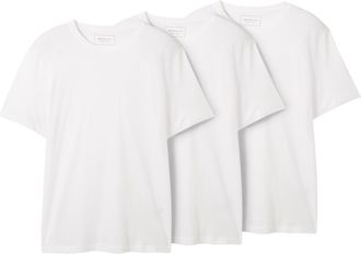 Tom Tailor T-Shirts aus Baumwolle im 3er-Pack, White, XL