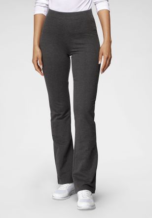 Kangaroos Jazzpants KANGAROOS, Damen, Gr. 32, N-Gr, grau (anthrazit, meliert), Jersey, Obermaterial: 57% Baumwolle, 38% Polyester, 5% Elasthan, bequem lang, Hos