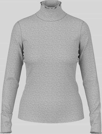 Marc Cain Slim Fit Langarmshirt mit R&uuml;schenkragen