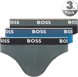 HUGO BOSS Herren Slips blau Baumwolle & Mix unifarben