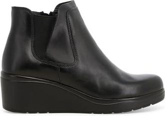 Melluso Bottines femme en cuir noir k53006z, Noir, 39 EU
